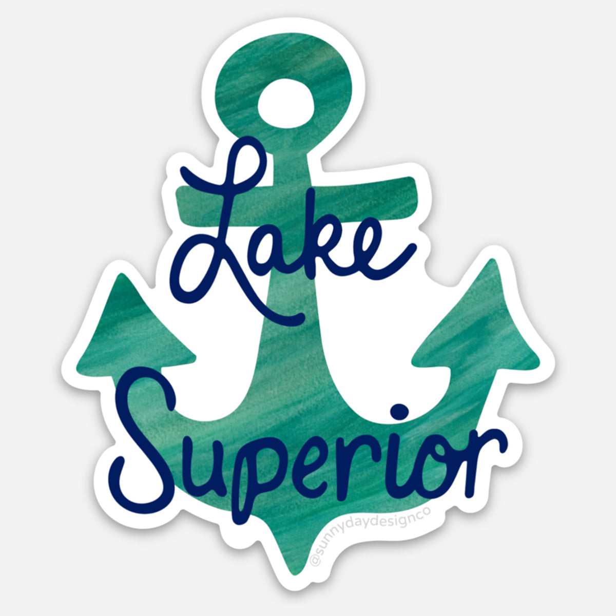 Lake Superior Vinyl Sticker, Cute Great Lakes Travel Sticker, Turquoise ...