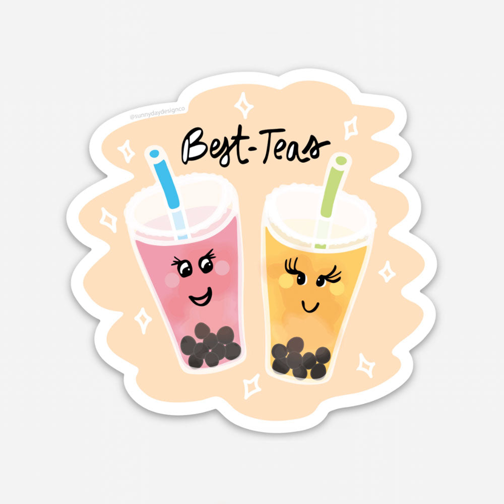 Cute Tea-Themed Vinyl Sticker, Sticker for Best Friends & Tea-Lovers ...