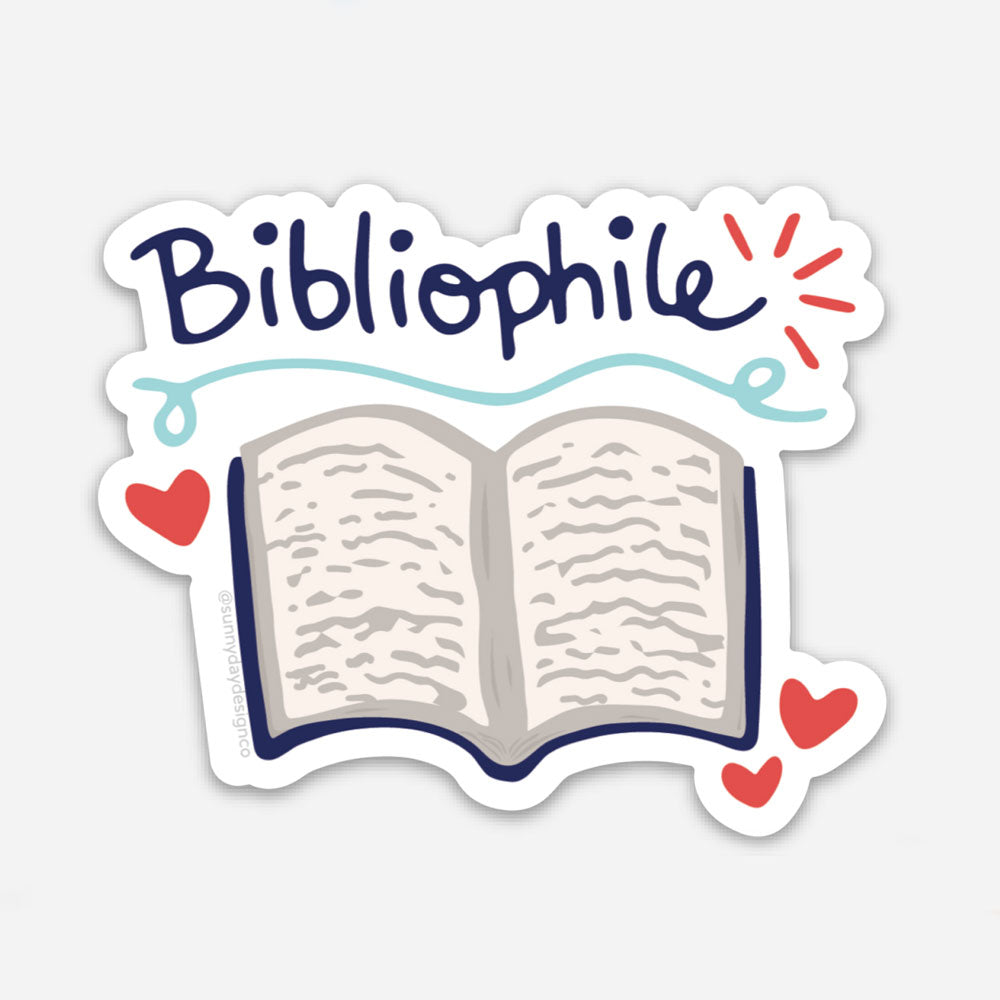 Bibliophile Vinyl Sticker, Cute Sticker for Book-Lovers & Readers Gift ...