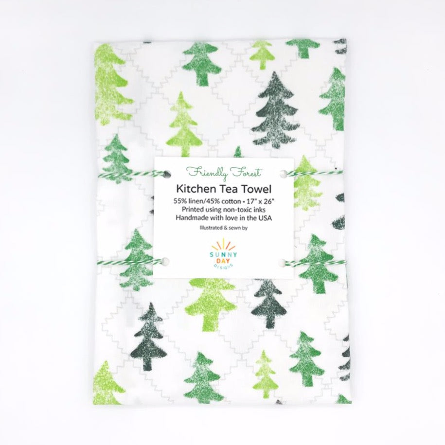 Tree-themed Tea Towel, Perfect Christmas Gift, Handmade Forest Tea ...