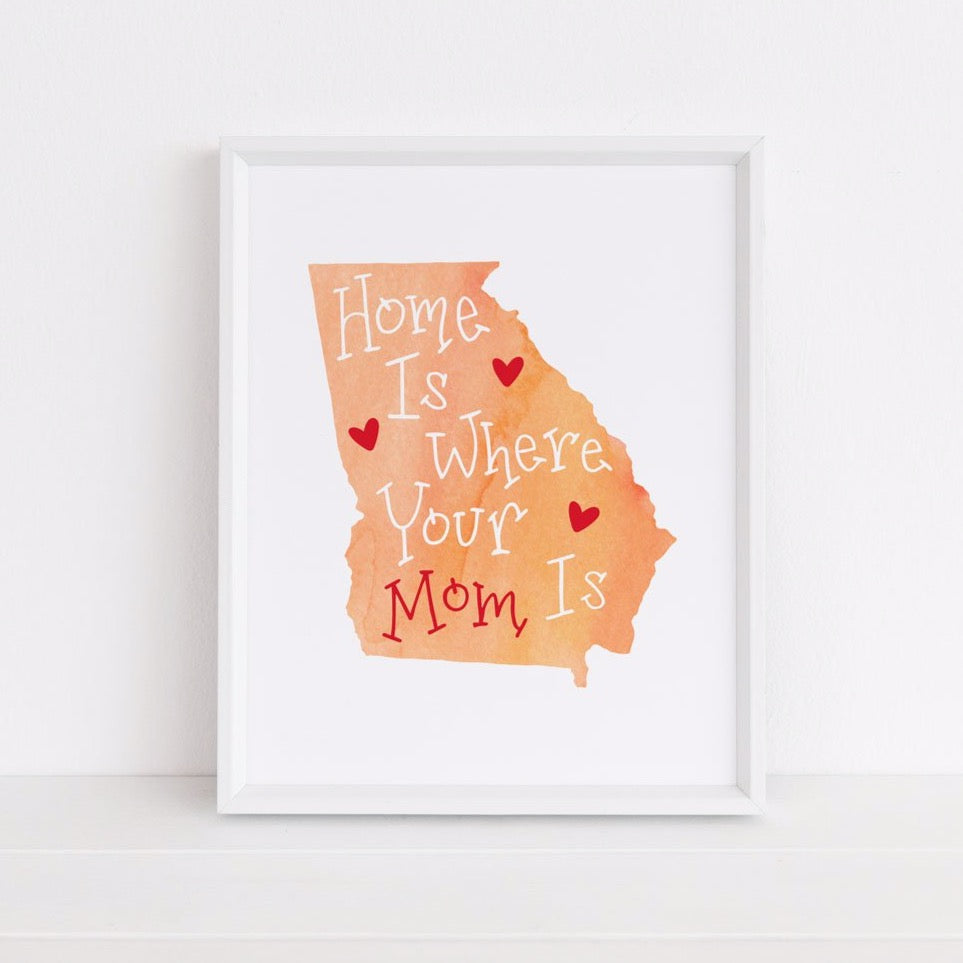 Georgia Mom Art Print, Perfect Gift for Mother's Day, Heartwarming ...