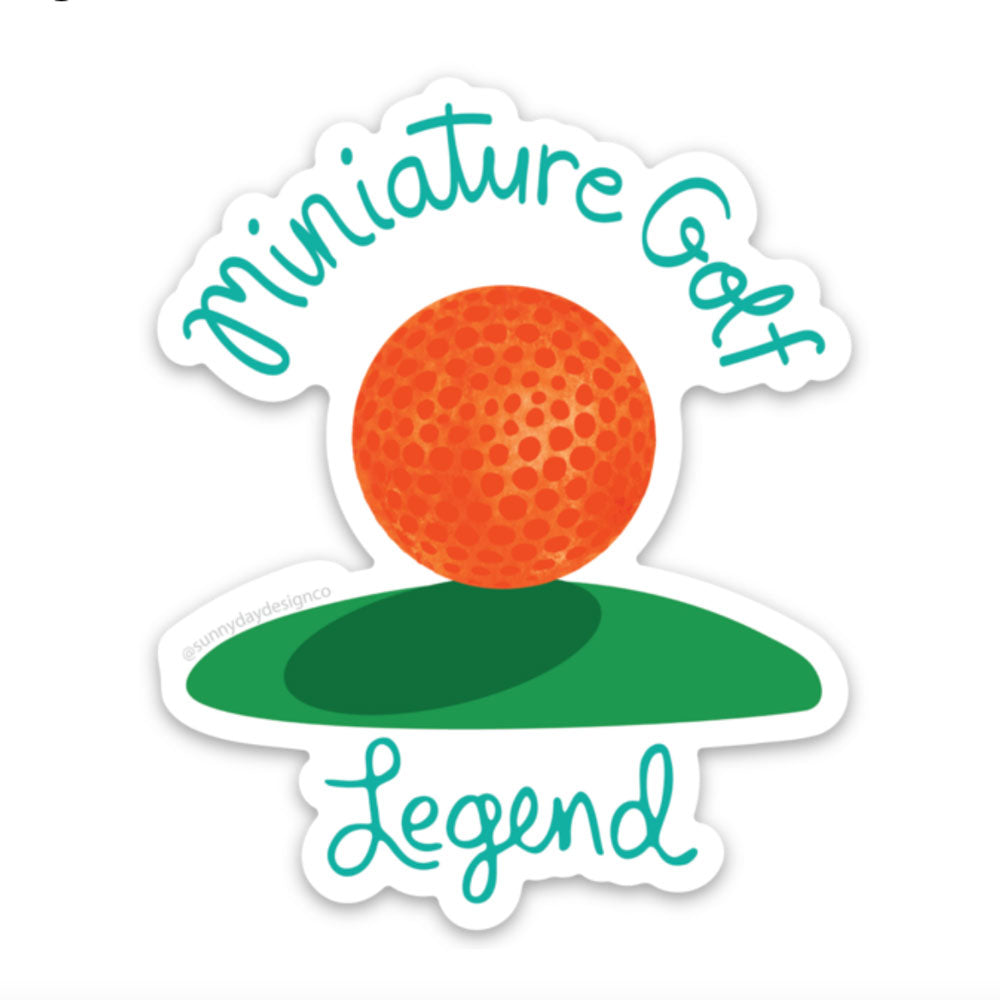 Miniature Golf Vinyl Sticker, Fun Mini Golf Stickers, Golfers Sticker ...