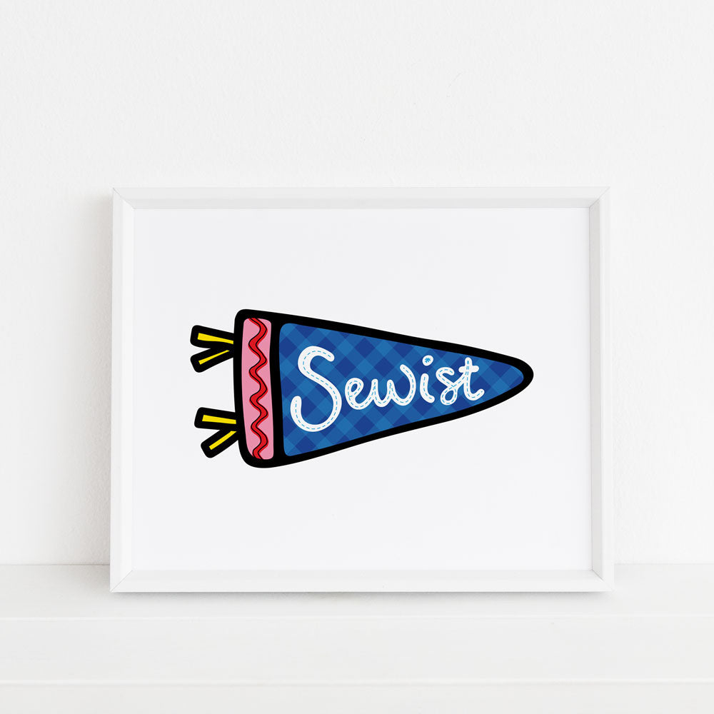 Sewist Pennant Art Print, Colorful Sewing Room Decor, Gift for Sewists ...