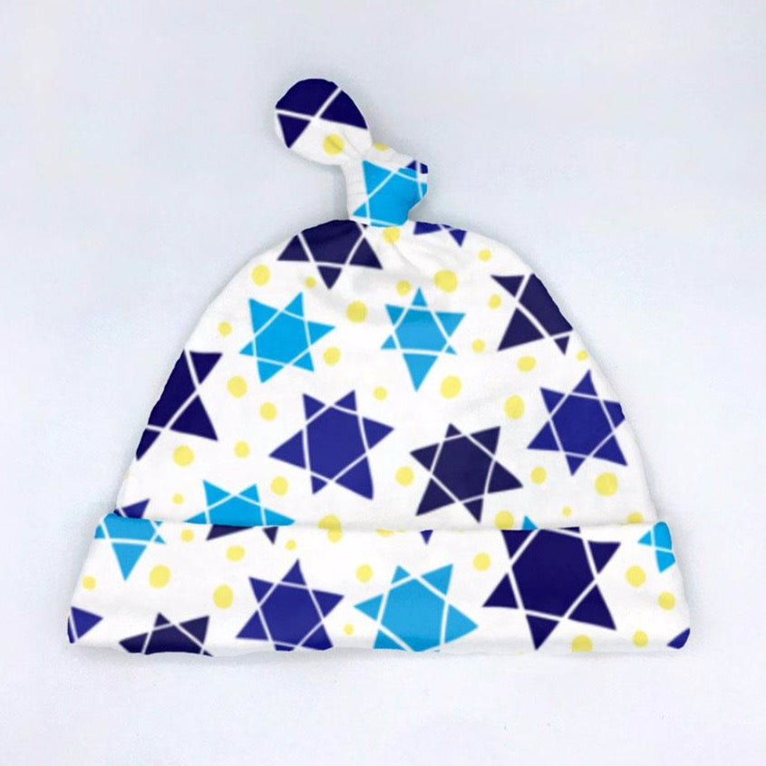 Star of David Organic Baby Hat, Newborn Jewish Gift, 0-3M, Gender ...