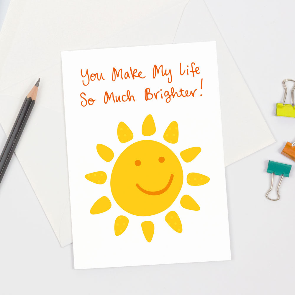 Cheeful Sun Greeting Card, Friendship Greeting Cards, Thinking of You ...