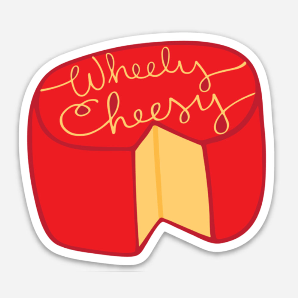 Wheely Cheesy Vinyl Sticker, Cheese-themed Gift for Foodie ...